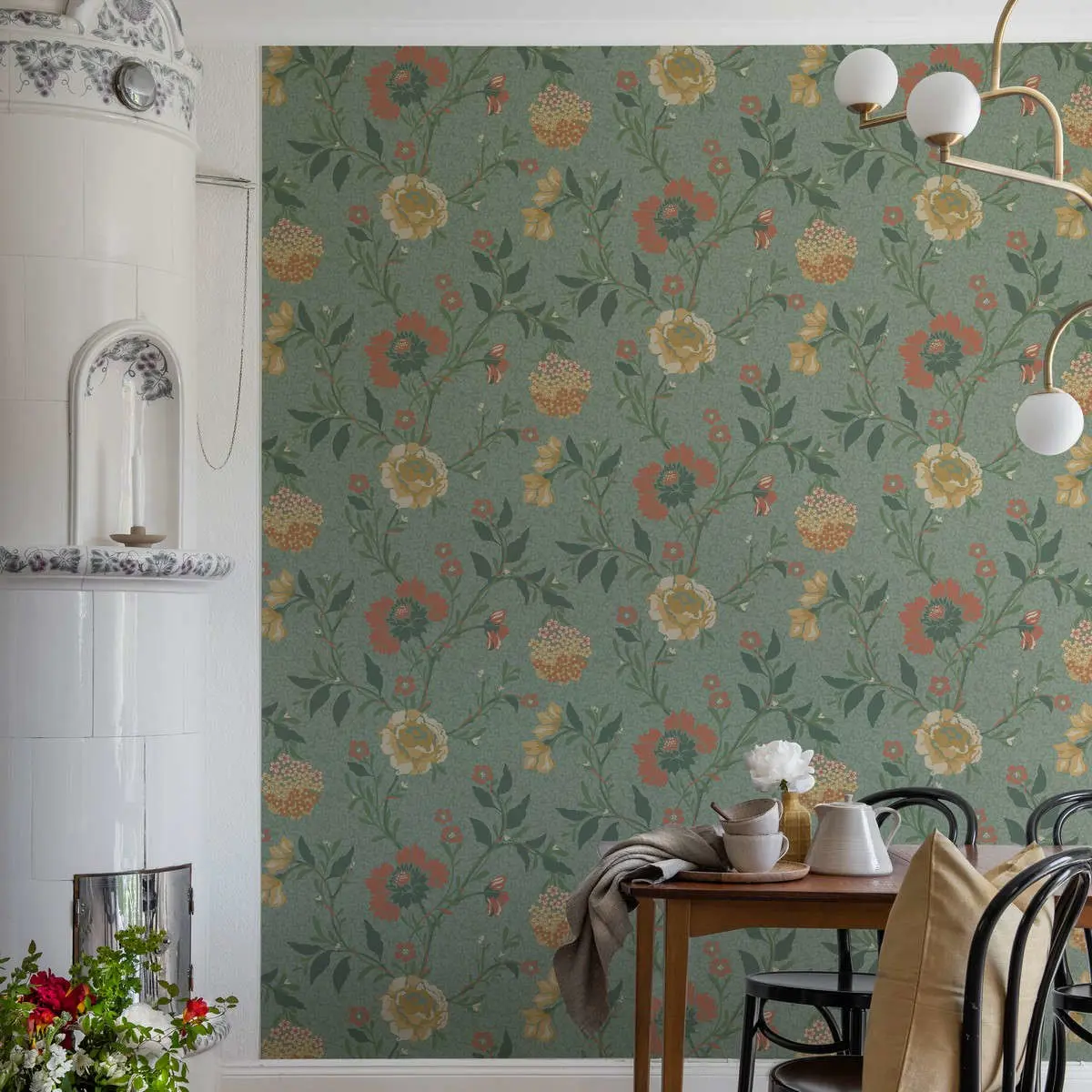 Tapet Blommor&blad Vildros